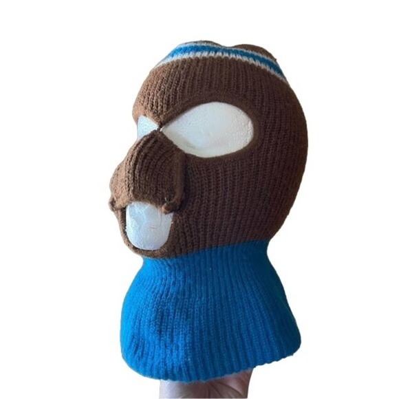 Vintage | Accessories | Vintage Knit Ski Mask Beanie Stocking Hat ...